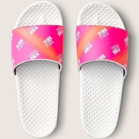 PINK Victoria's Secret | Shoes | Vs Pink Single Strap Slides Sandal ...